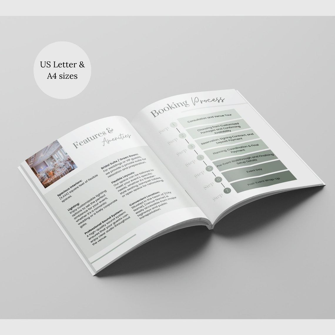 Venue Rental Book Canva Template, Editable Event Venue Rental Business ...