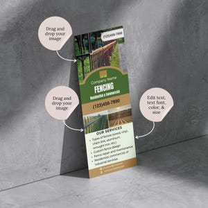 Fence Company Flyer Canva Template, Editable Fencing Flyer, Fence ...