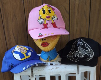 Hand Painted Caps - Etsy