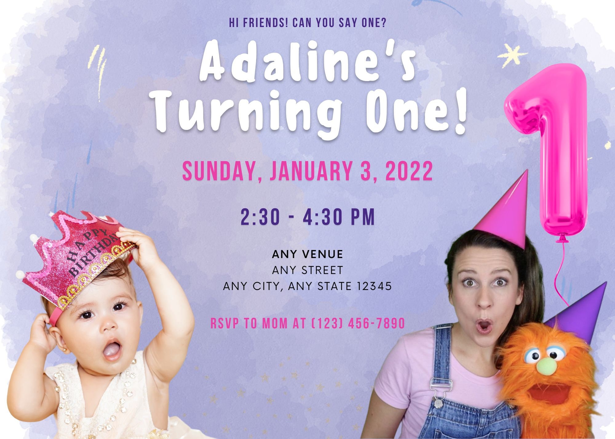 Ms Rachel Birthday Invitation multiple Themes - Etsy