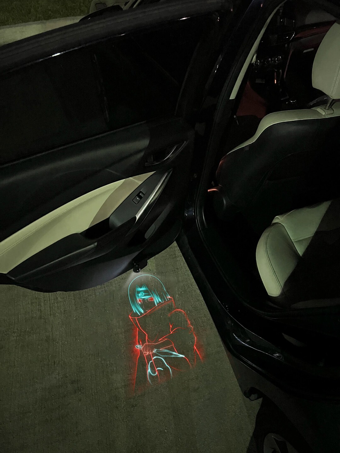 Anime Style Car Door Neon Puddle Light Accessory | Projector | Gift ...