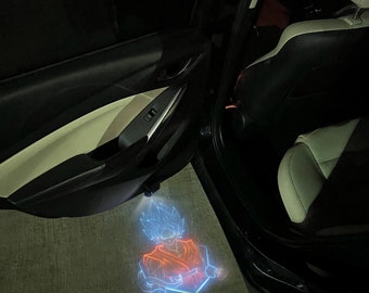 Anime Style Car Door Neon Puddle Light Accessory Projector Gift Car ...