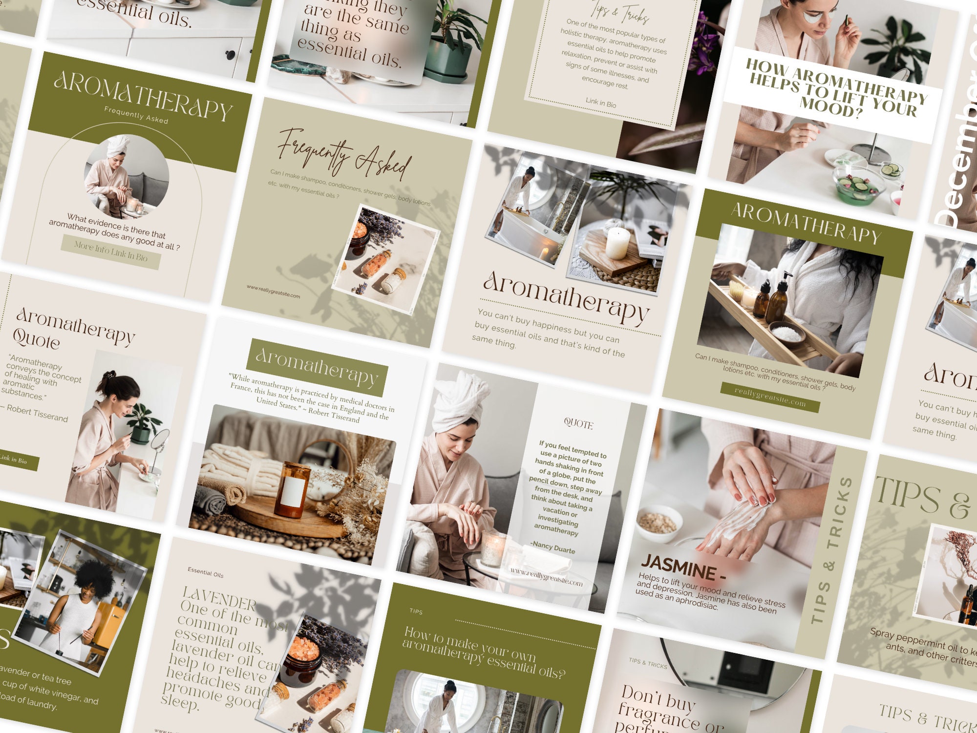 200 Aromatherapy Templates for Social Media, Editable Credit Repair ...