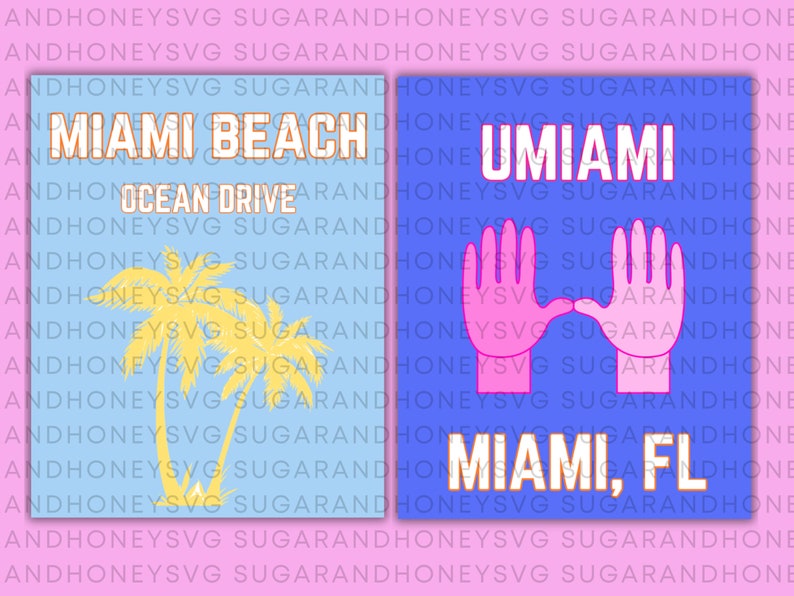 University of Miami Digital Prints Umiami Wall Prints Miami Wall Art - Etsy