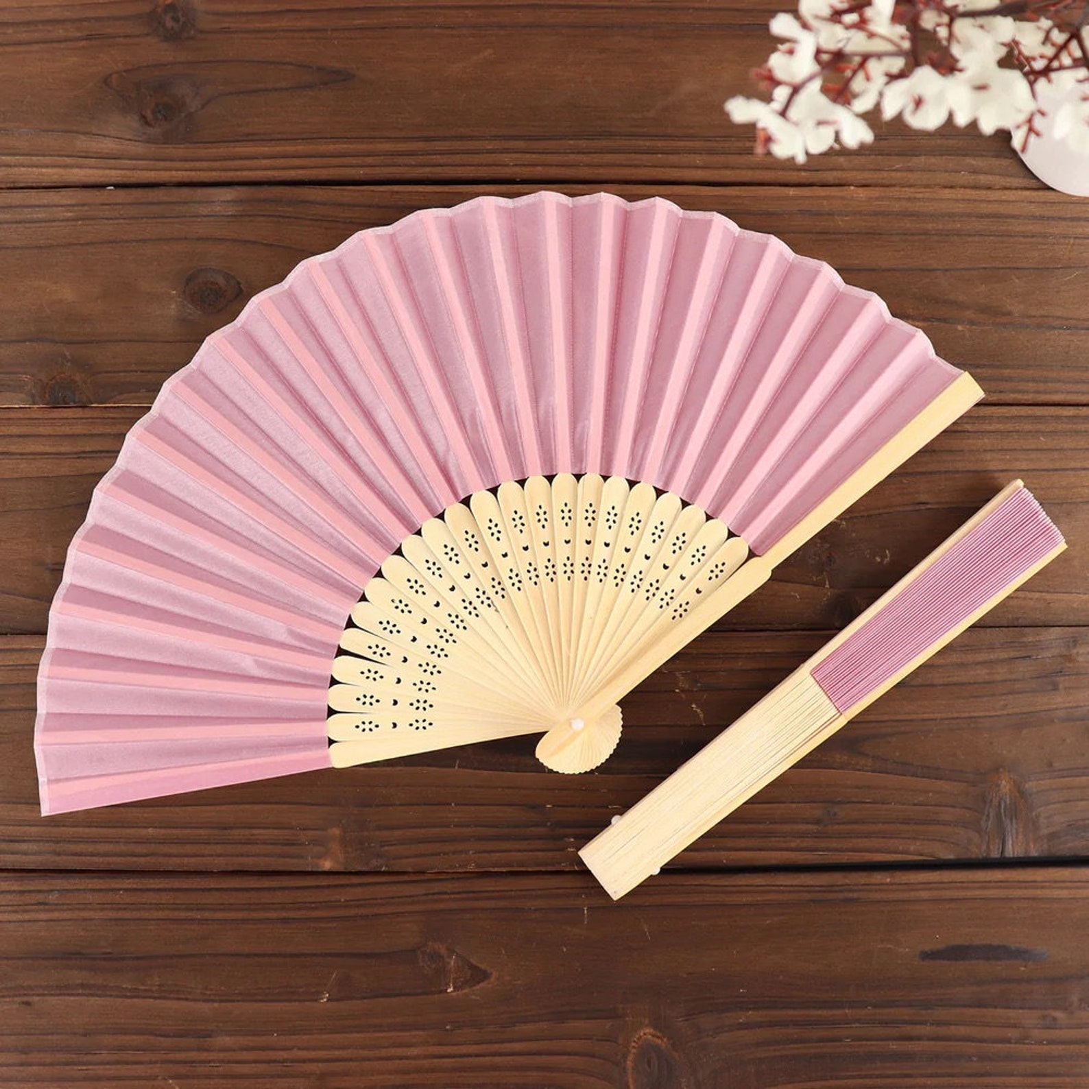 Personalized Silk Fans BULK, Wedding Favors Silk Fans, Bridal Shower ...