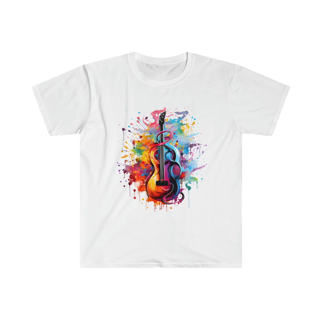 Colorful Guitar Treble Clef Shirt - Etsy