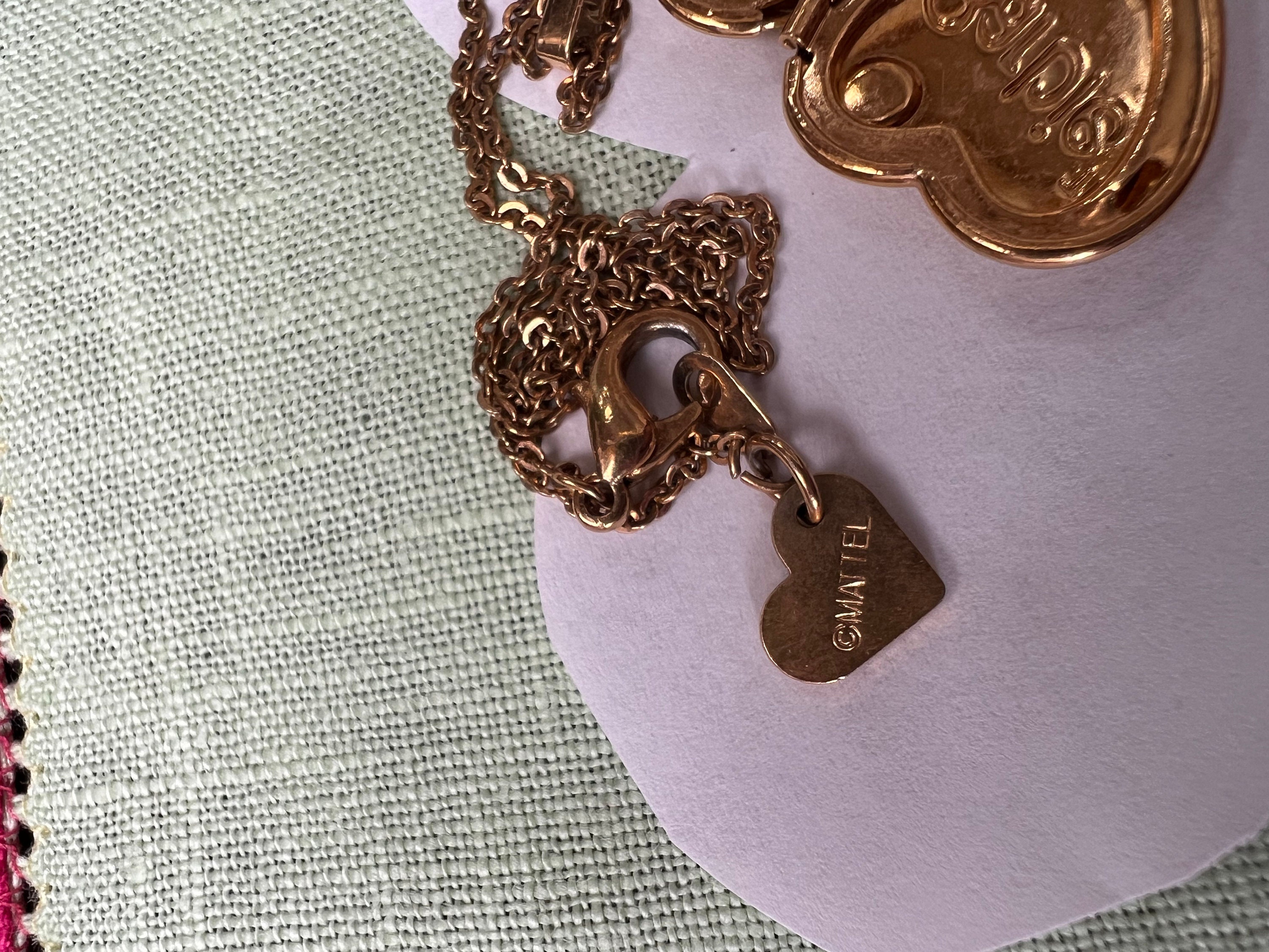 Barbie Gold Toned Heart Locket Necklace - Etsy