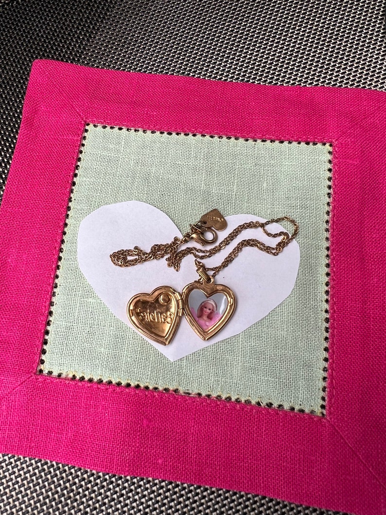 Barbie Gold Toned Heart Locket Necklace - Etsy
