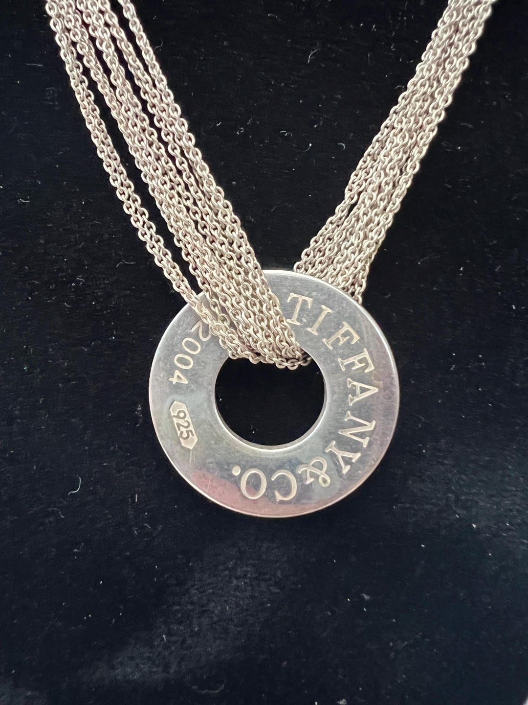 Tiffany and Co Signed Silver Disc and Multi Strand Mesh Necklace - Etsy