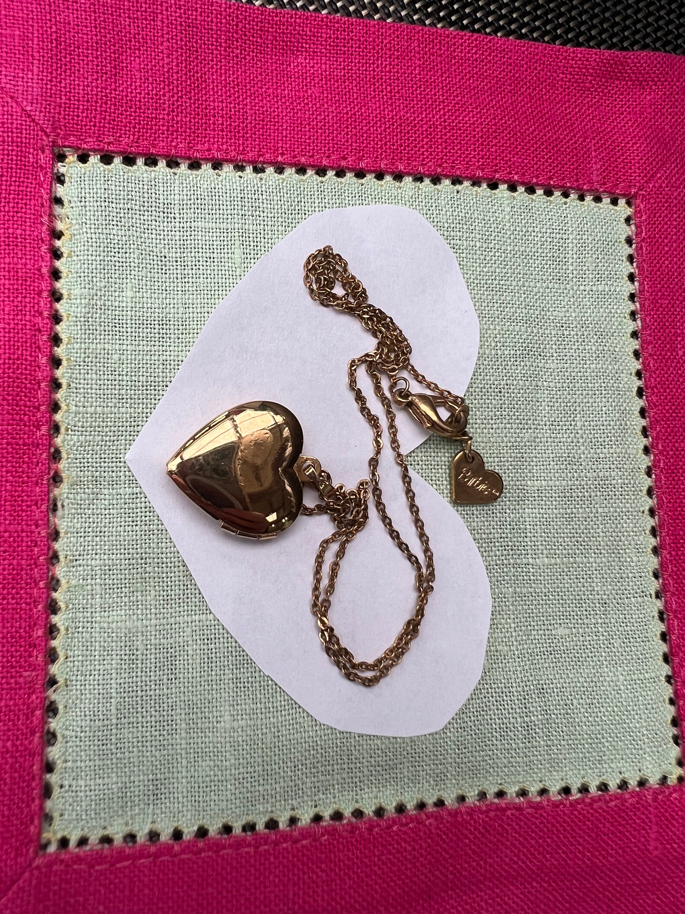 Barbie Gold Toned Heart Locket Necklace - Etsy