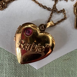 Barbie Gold Toned Heart Locket Necklace - Etsy