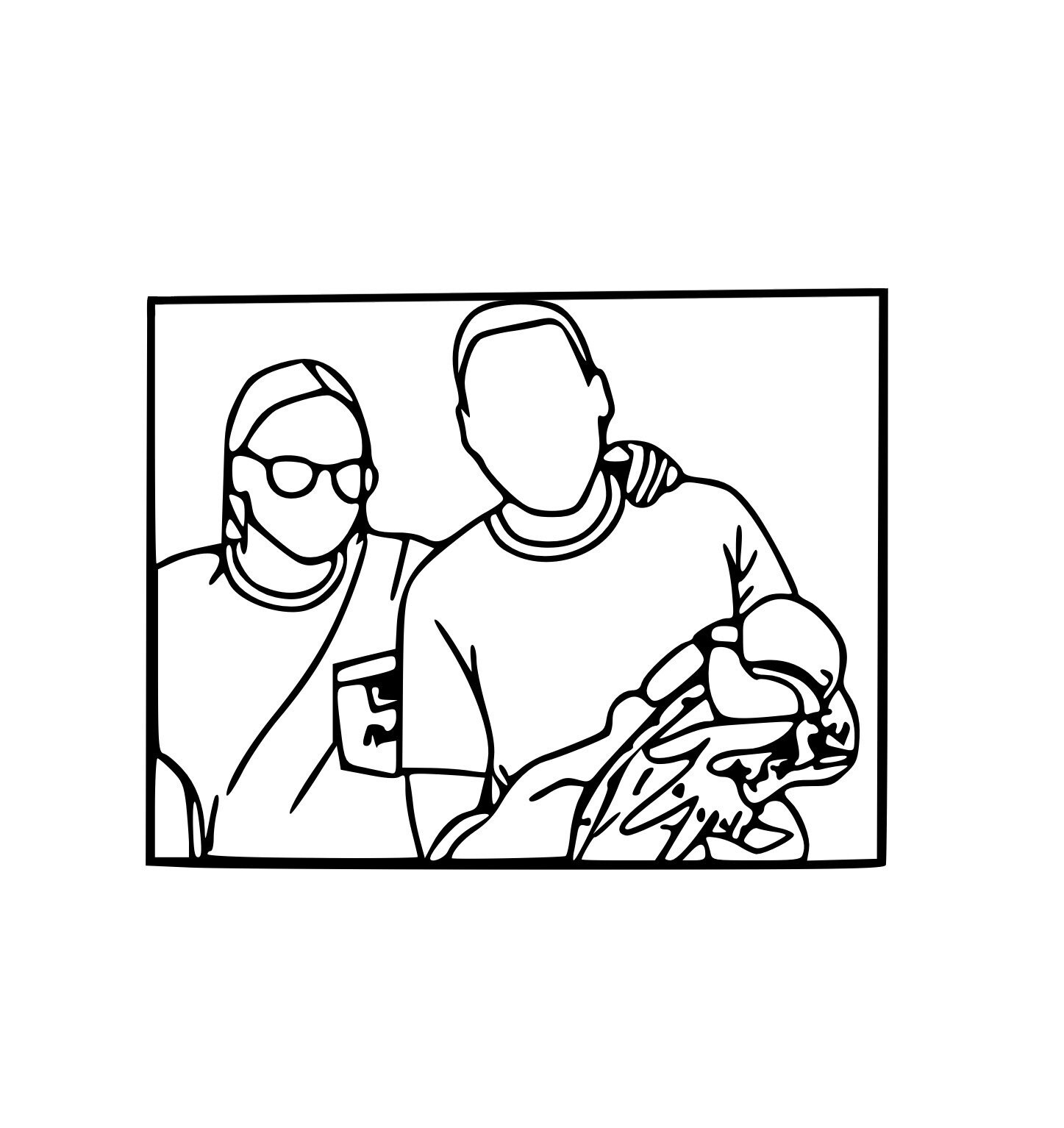 Digital Portrait Custom Portrait Outline Image Custom Digital Wallpaper ...