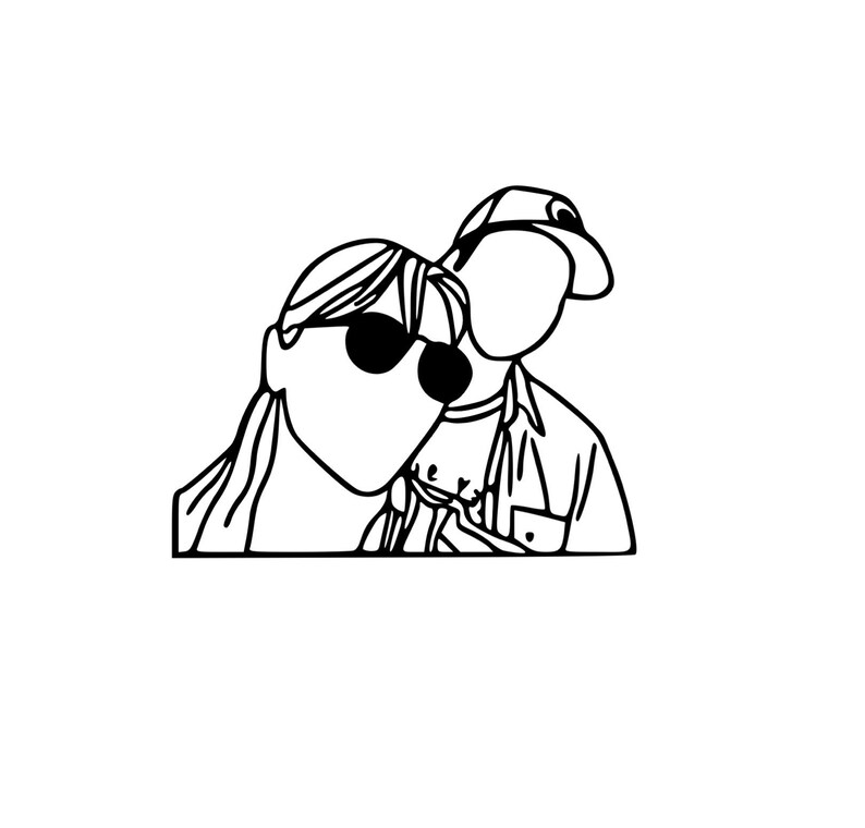 Digital Portrait Custom Portrait Outline Image Custom Digital Wallpaper ...