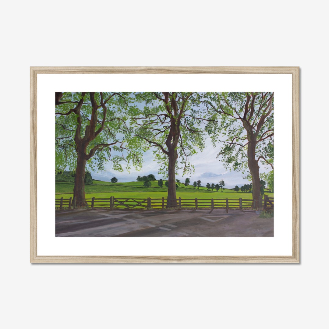 Devon Woodland Landscape Art Print - Etsy