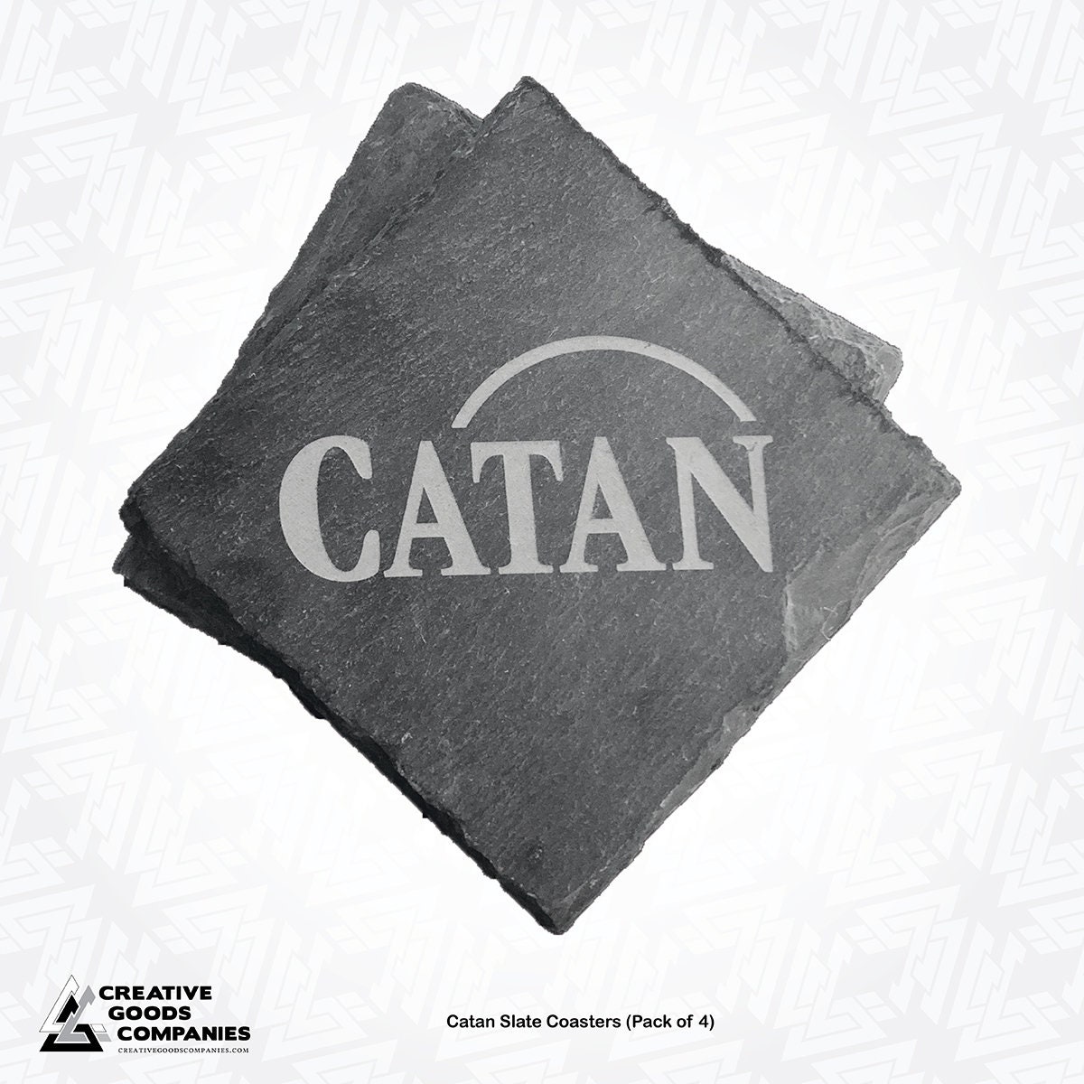 CATAN Logo - Etched Square Slate Coaster 4 Pc Set - Laser Etched - Etsy