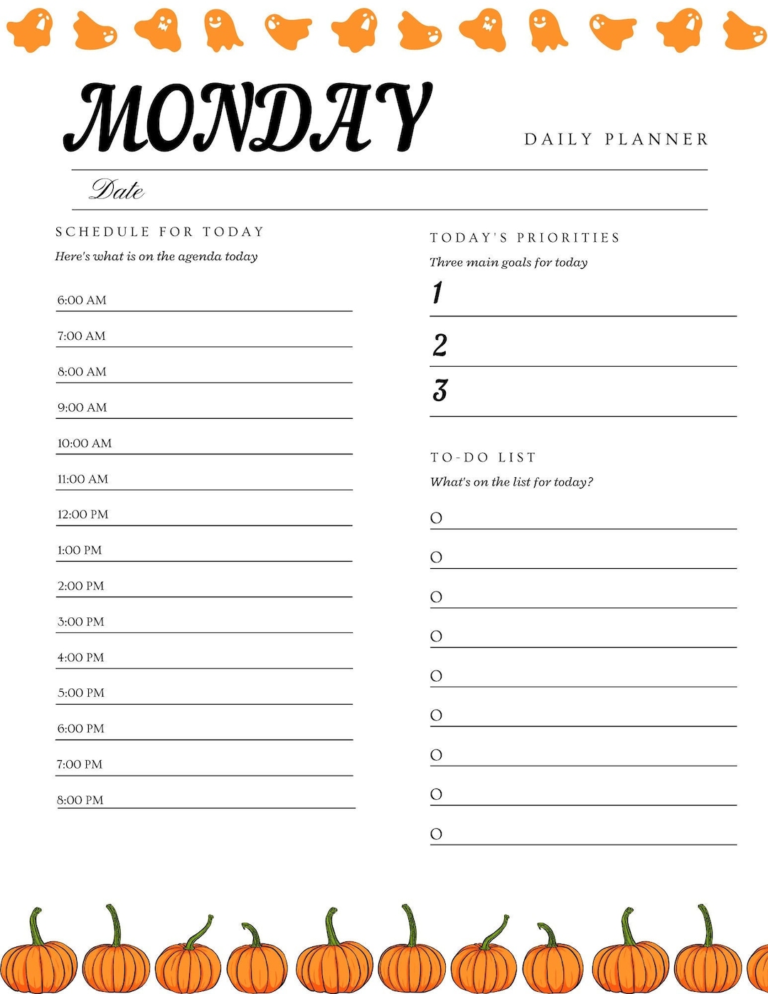 Spooky Halloween Printable Calendar - Etsy