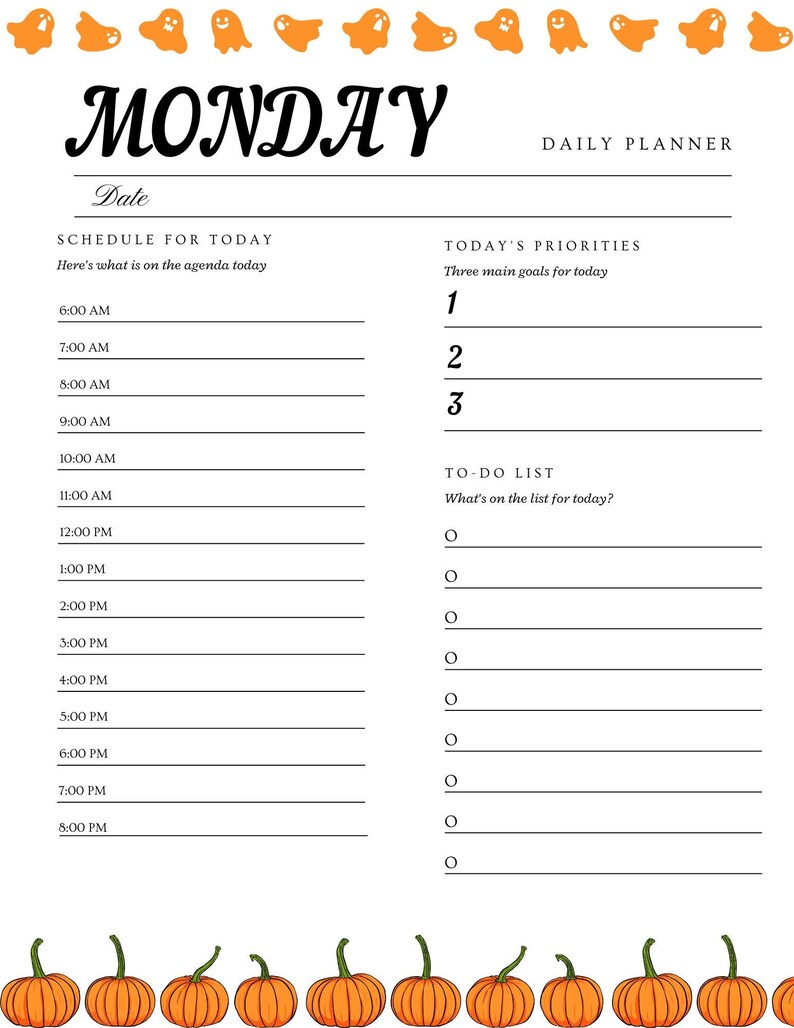 Spooky Halloween Printable Calendar - Etsy