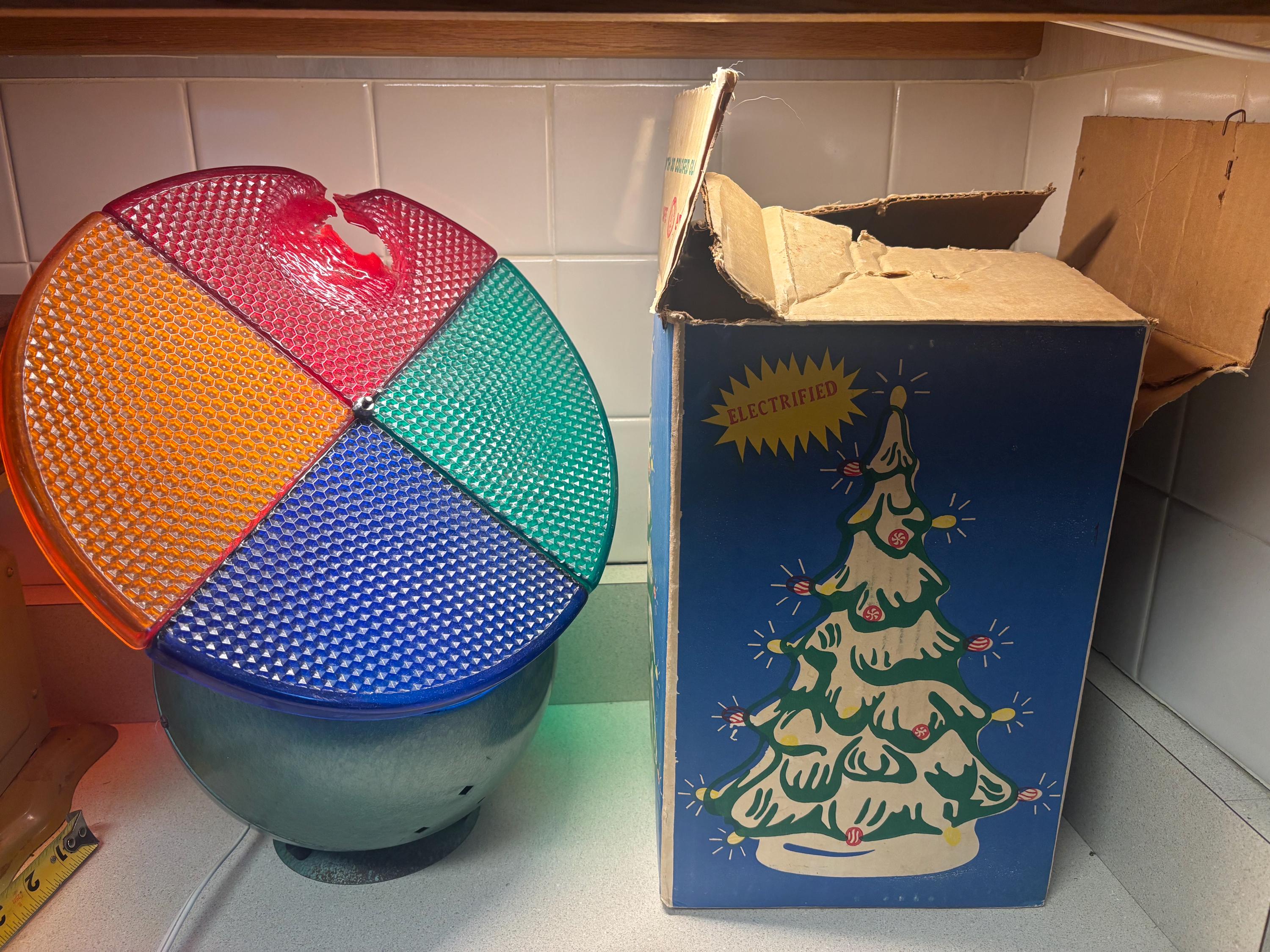 Vintage Penetray Aluminum Christmas Tree Color Wheel, Mcm Color Light ...