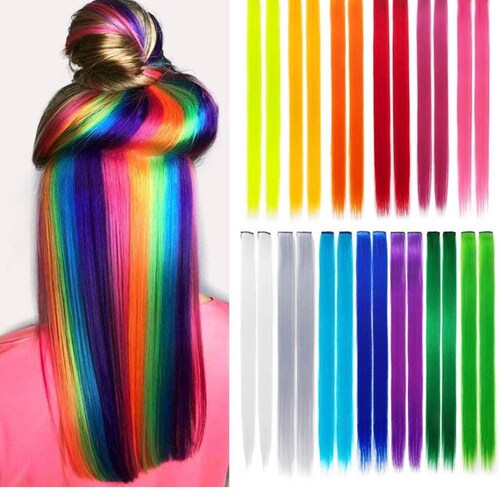 Pink Hair Extensions Rose Hair Clips Hair Streaks Mermaid - Etsy Canada