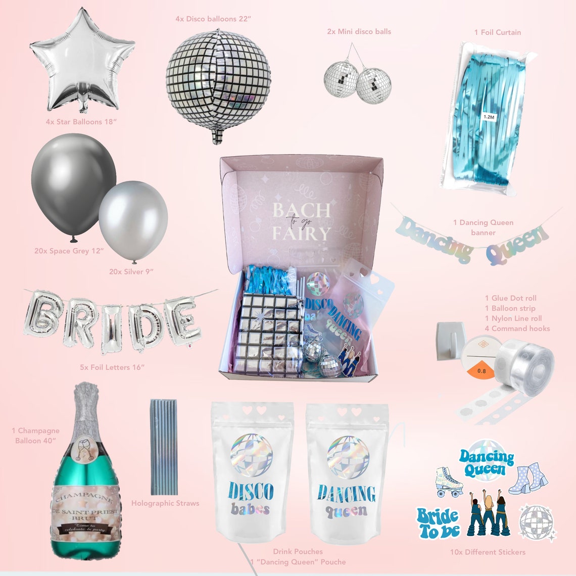 Last Disco Bachelorette Party Box Party Kit Bundle Mamma - Etsy Canada
