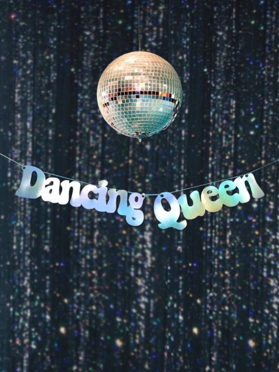 Dancing Queen Holographic Banner | Bride’s Last Disco Party Banner ...