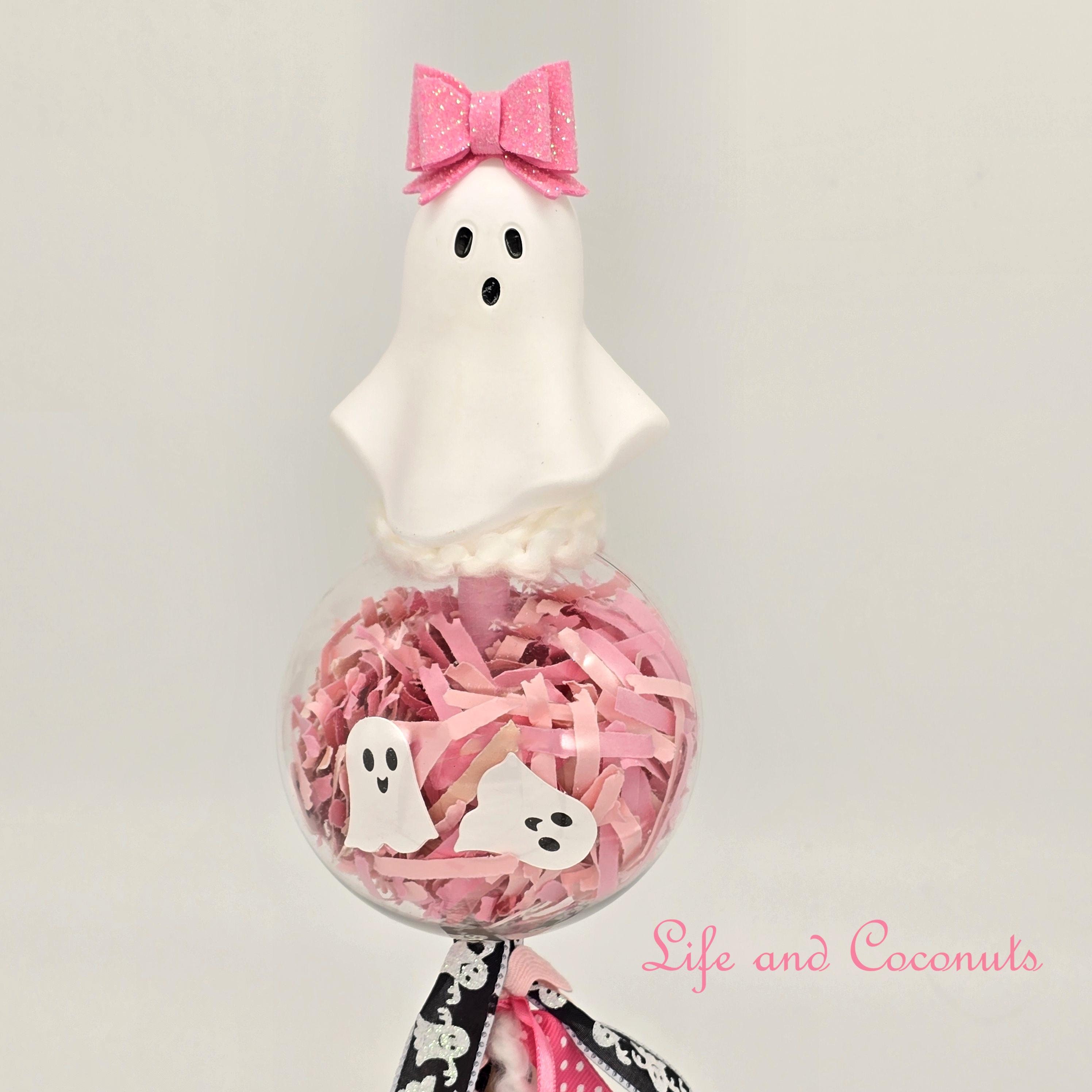 Cute Shaker Ghost Wand, Halloween Boo Basket Gift, Pink Girly Ghost ...