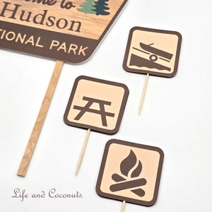 Recreation Park Signs Cupcake Toppers, National Park Theme Party ...