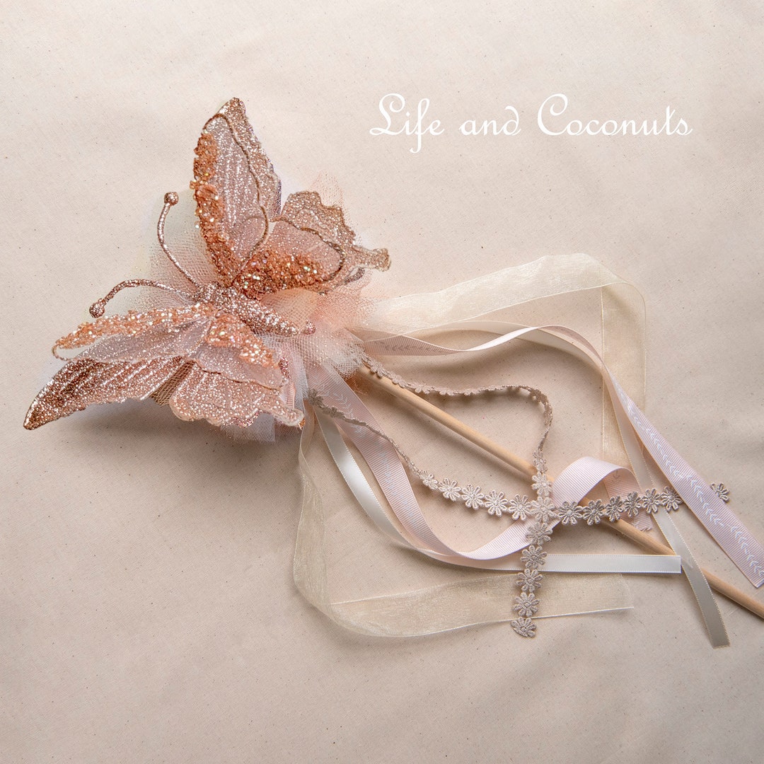 Butterfly Glitter Fairy Wand, Magic Wand, Princess Wand, Fairy Party ...