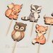 Forest Animal Cupcake Toppers - Woodland Baby Shower, Birthday Party ...