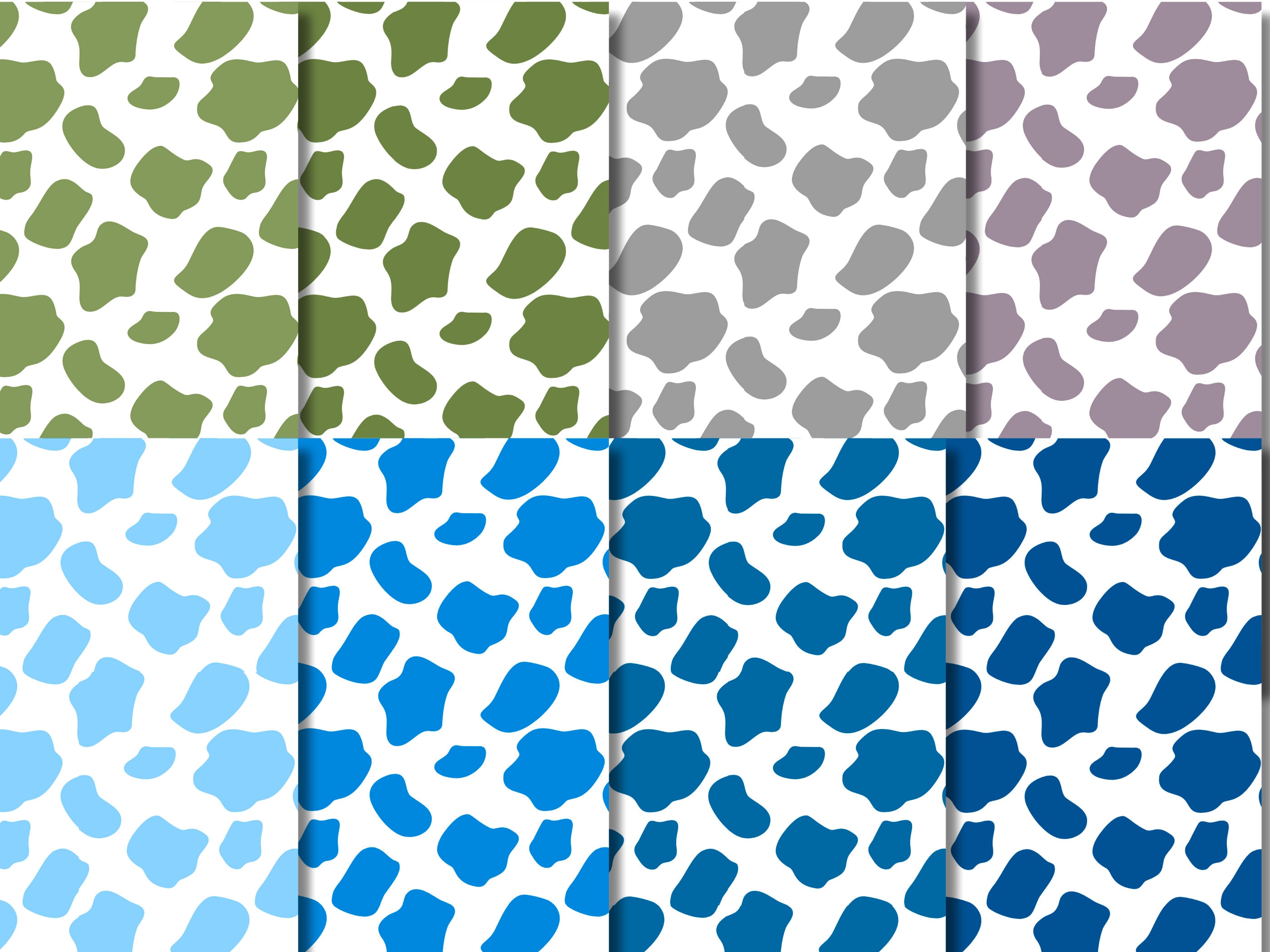 Colorful Cow Print Digital Paper:printable Animal Print Backdrop ...