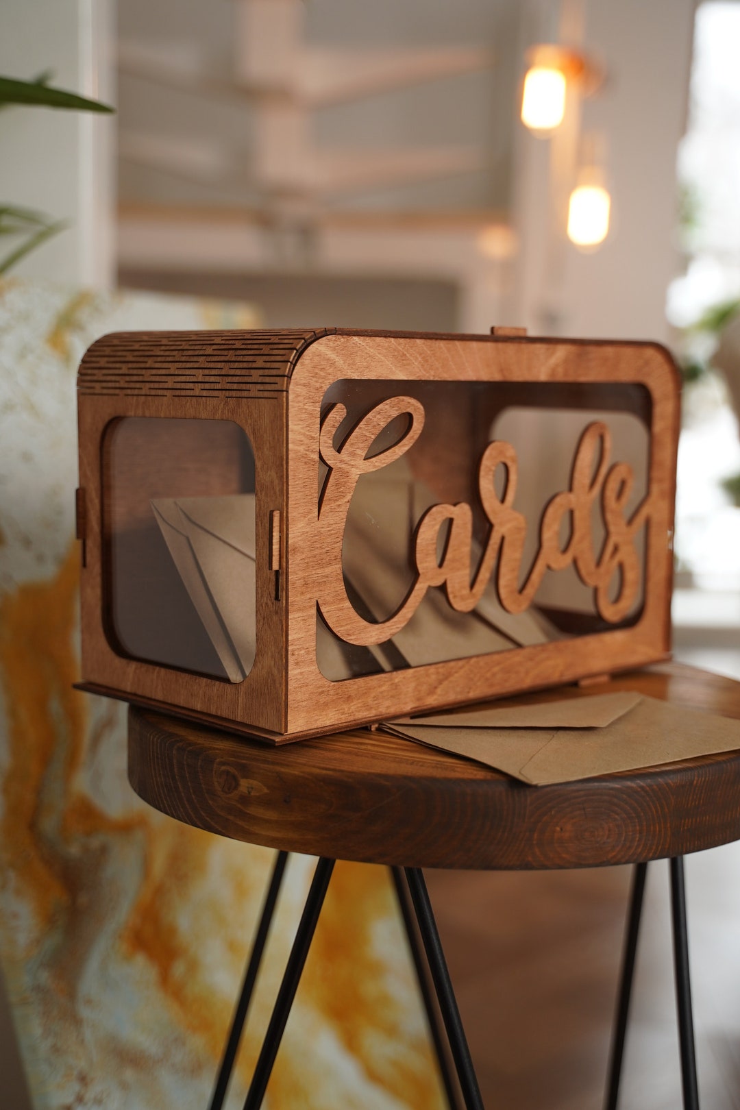 Card Box for Wedding Reception, Personalized Card Box, Rustic Money Box ...