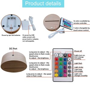 Personalized Photo Night Light, 3D Custom LED Acrylic Edge Lit Lamp ...