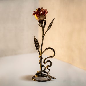 Hand Forged Iron Rose Romantic Metal Gift of Everlasting Love 6th ...