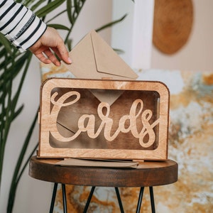 Card Box for Wedding Reception, Personalized Card Box, Rustic Money Box ...