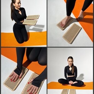 Sadhu Board for Yoga Practice, Acupuncture Massage, Wooden Nail Board ...