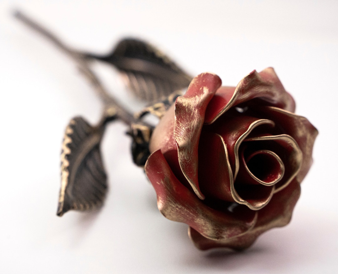 Hand Forged Iron Rose Romantic Metal Gift of Everlasting Love 6th ...