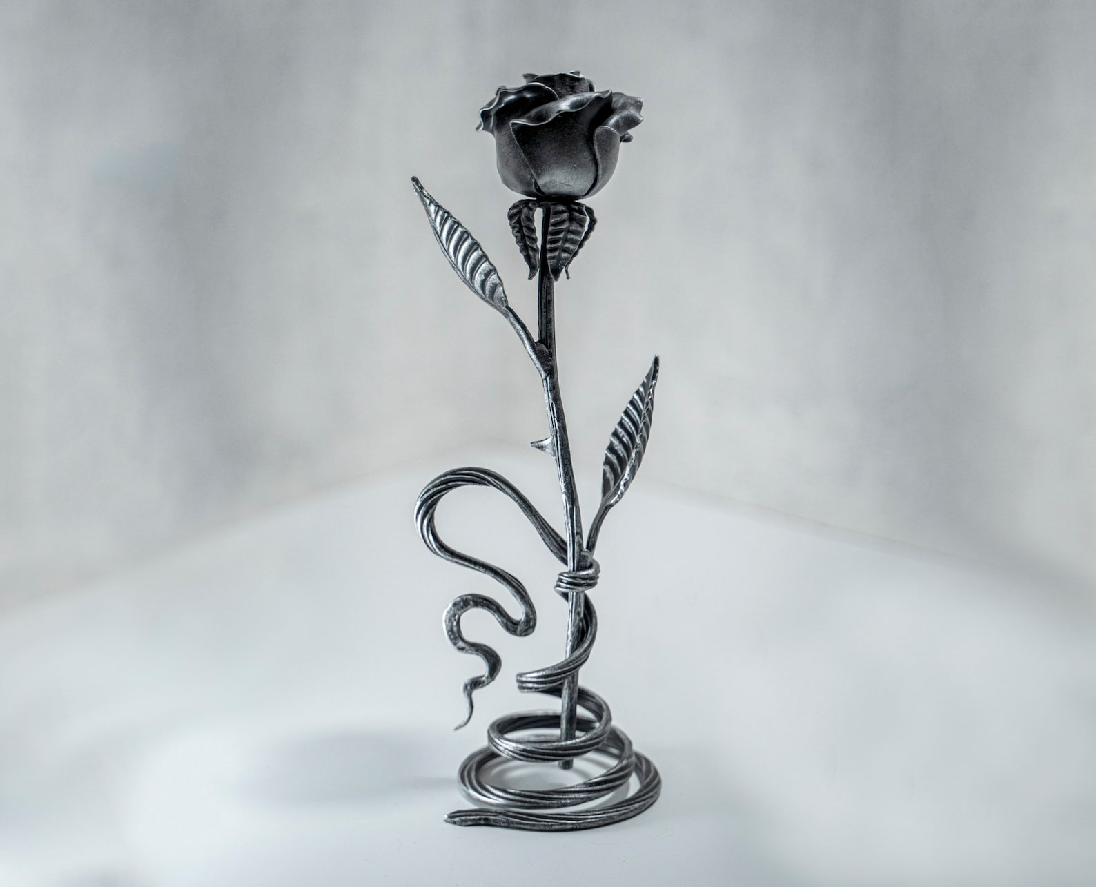 Hand Forged Iron Rose Sculpture Gift of Everlasting Love - Etsy