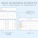 Recipe Organizer Spreadsheet Meal Planner Digital Recipe Book Automatic ...