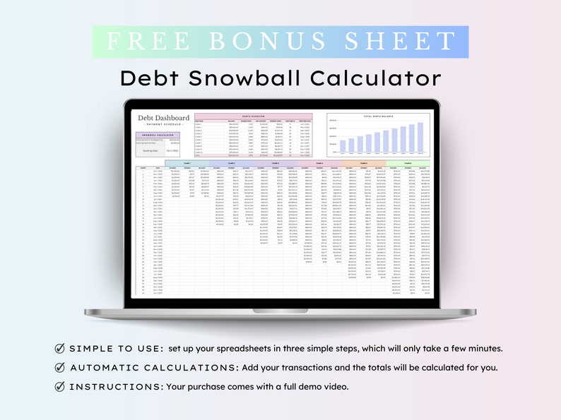 Monthly Budget Spreadsheet Template for Excel, Financial Planner ...