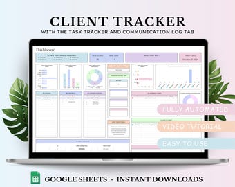 Client Tracker Spreadsheet for Small Business W/ Task Tracker Customer ...