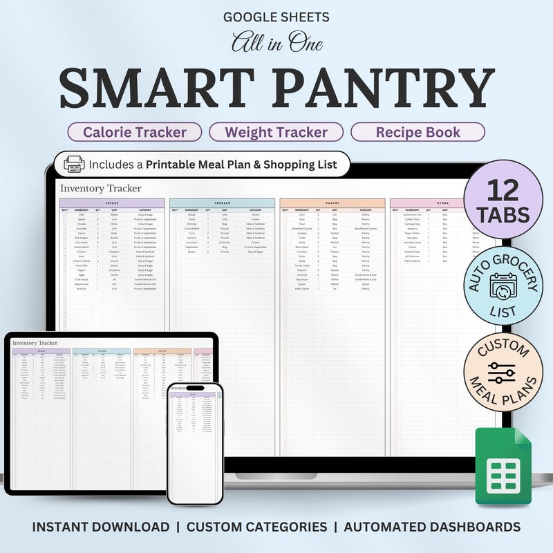 Pantry Template Inventory - Etsy