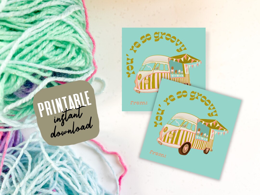 Printable Retro Valentine Cards, Printable Valentines, Printable Class ...