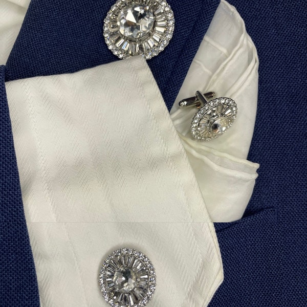 Diamond Cufflinks - Etsy