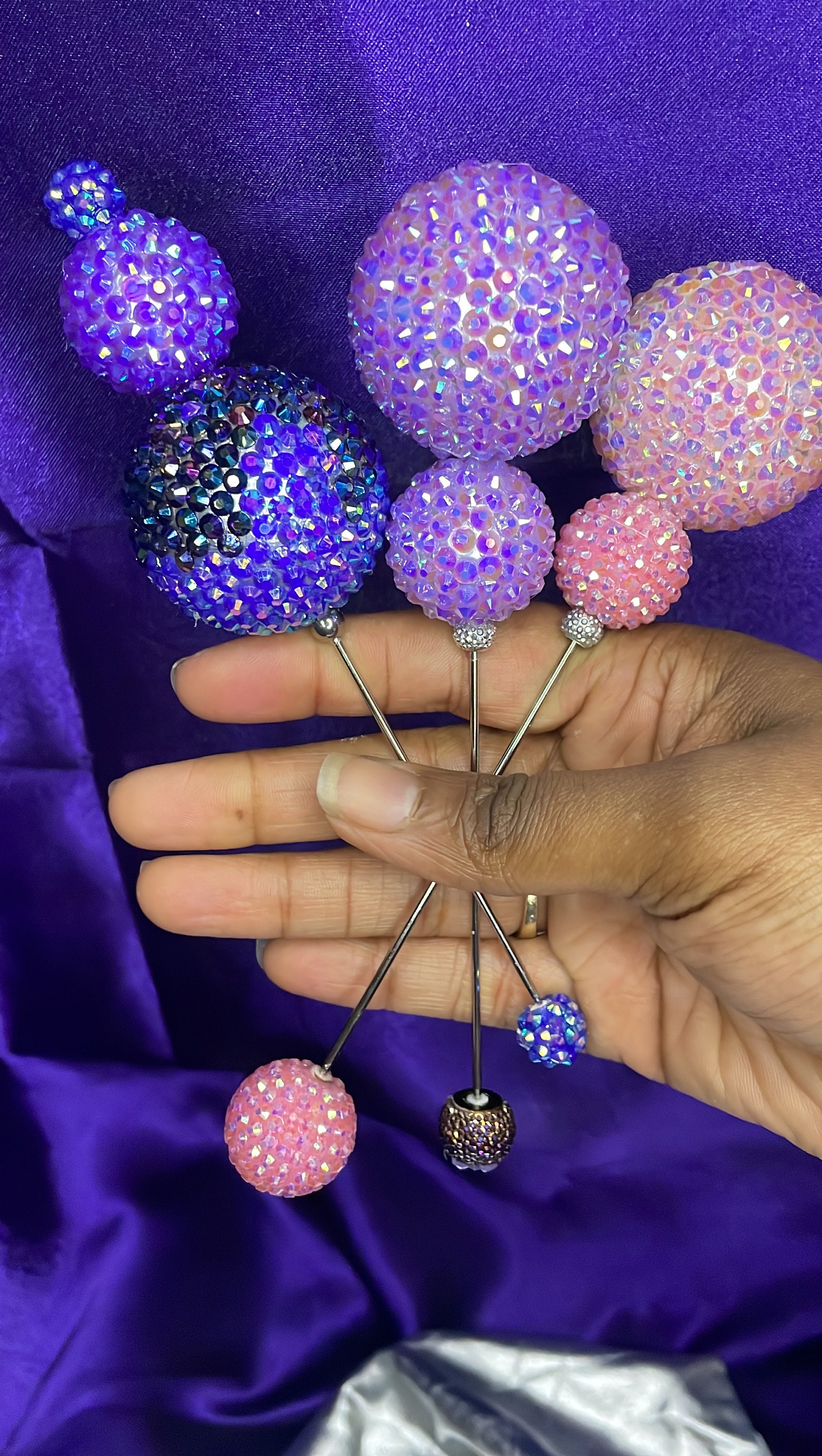 Extra Large Hat Pin, Purple Pink Multicolor - Etsy