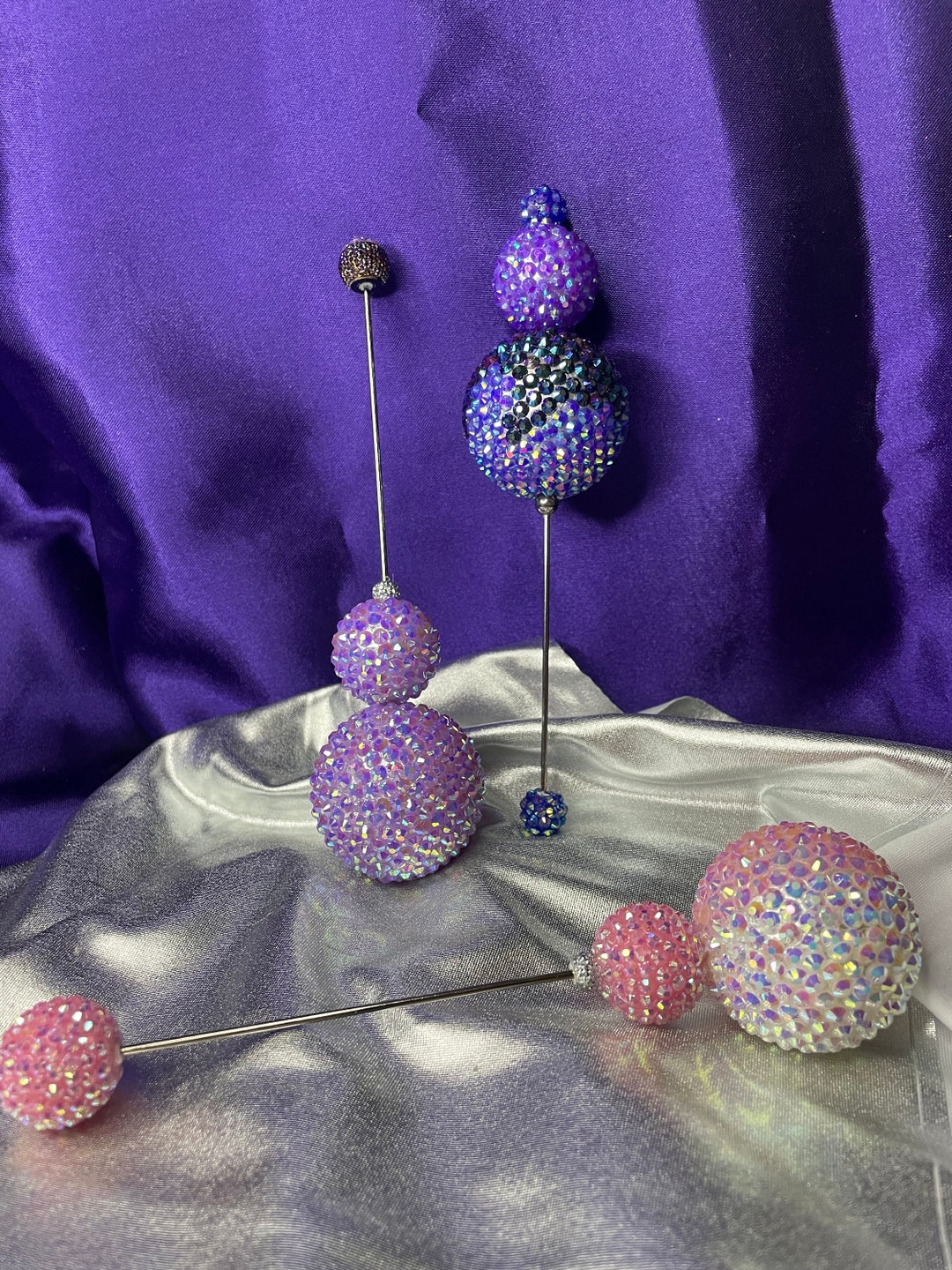 Extra Large Hat Pin, Purple Pink Multicolor - Etsy