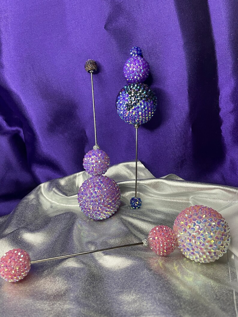 Extra Large Hat Pin, Purple Pink Multicolor - Etsy