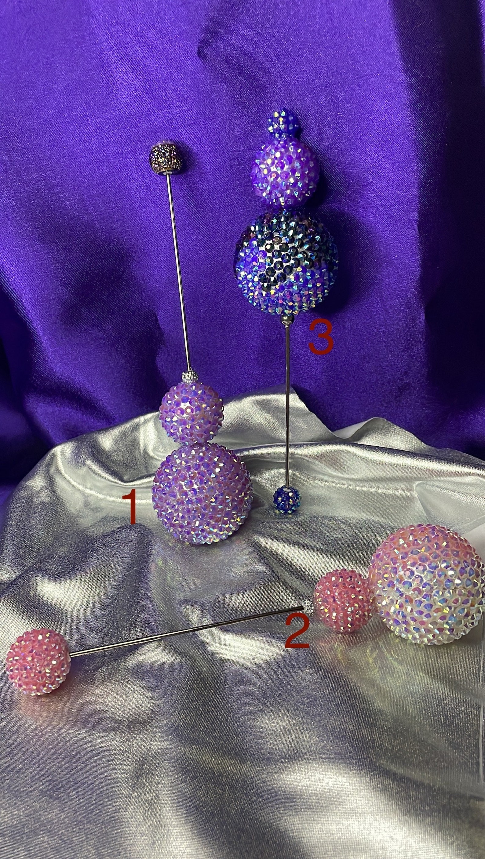 Extra Large Hat Pin, Purple Pink Multicolor - Etsy