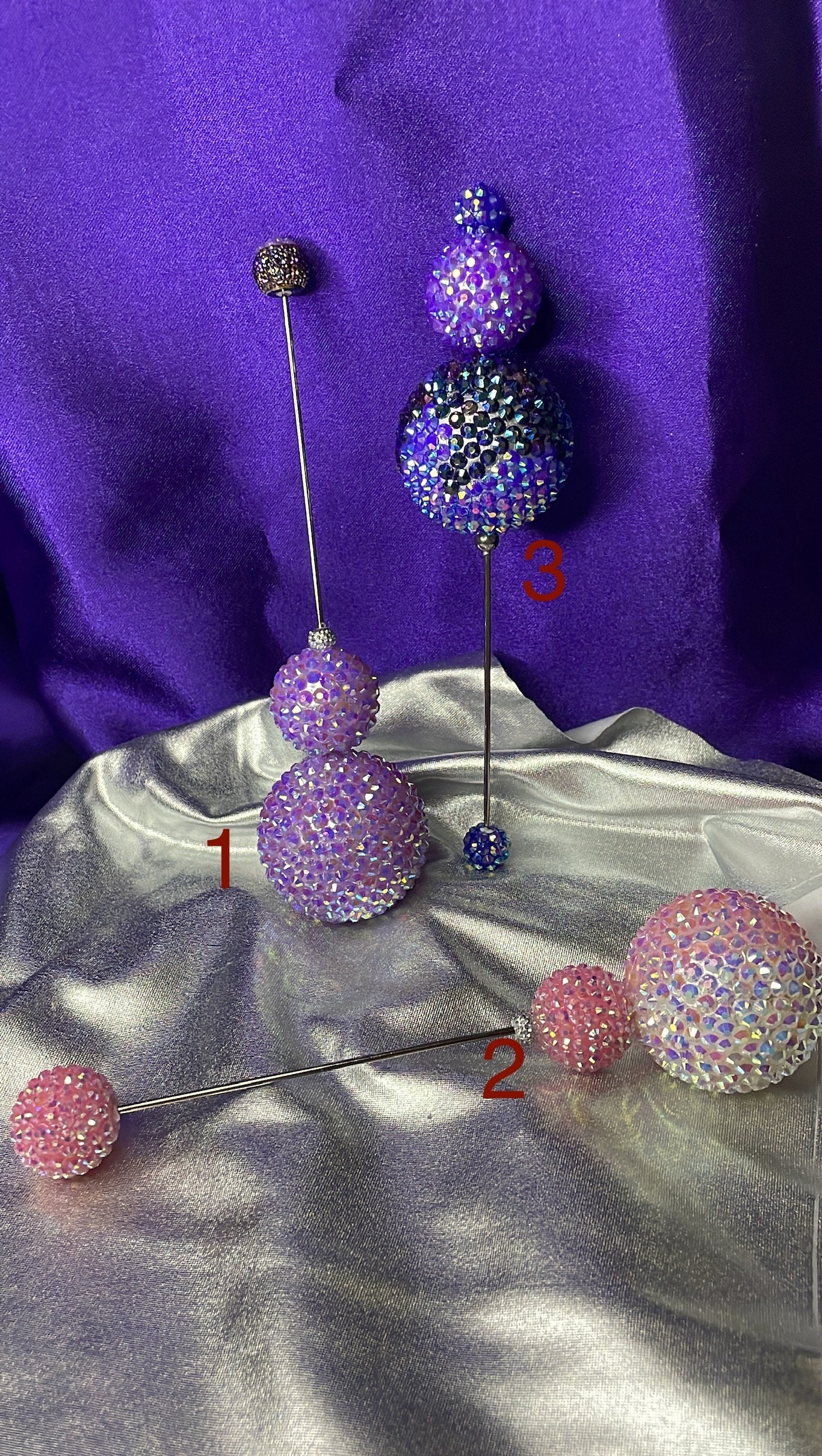 Extra Large Hat Pin, Purple Pink Multicolor - Etsy