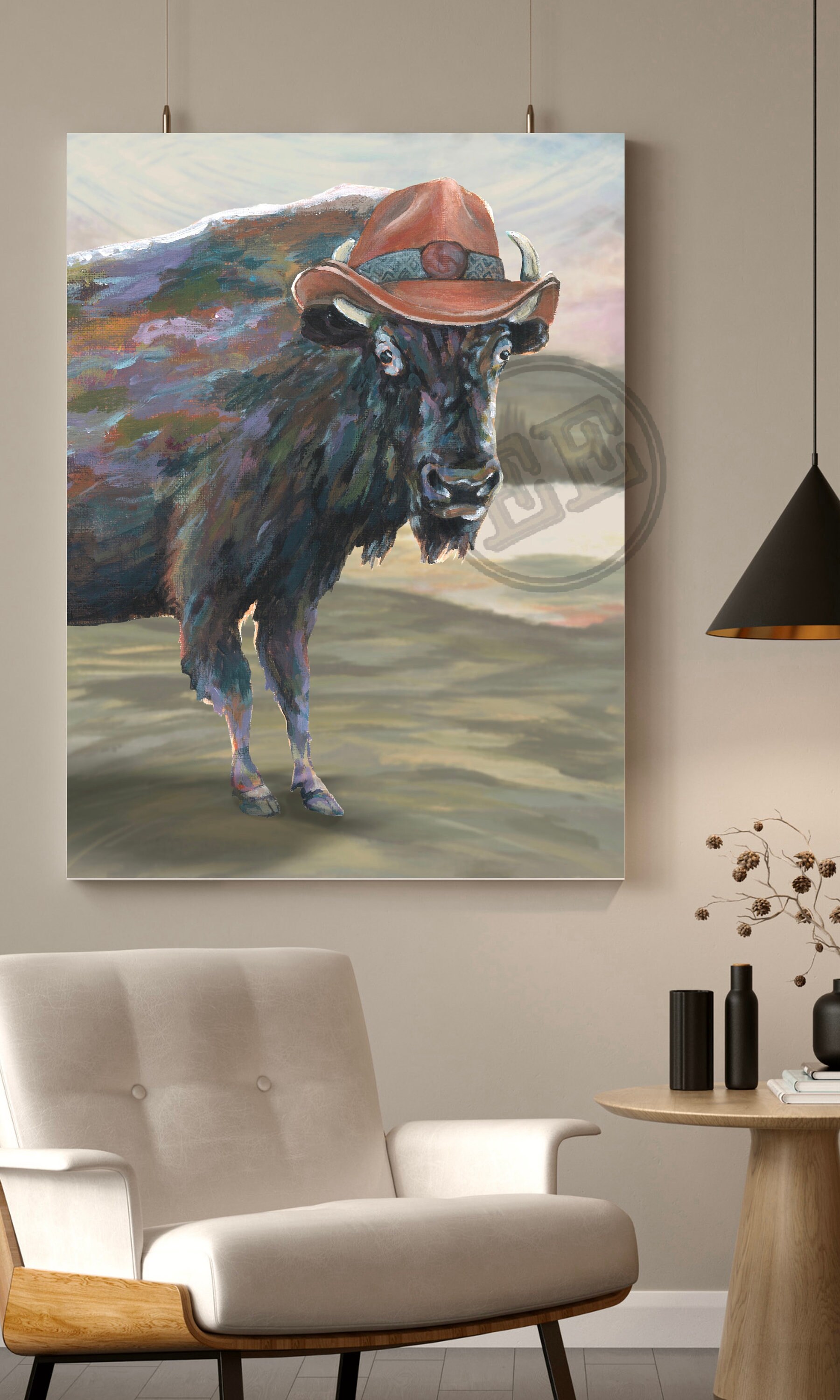 PRINTABLE Buffalo Art Print Western Aesthetic Home Decor Southwestern ...
