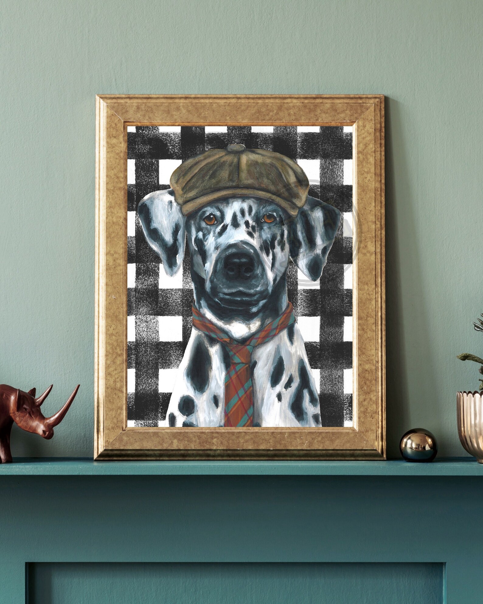 PRINTABLE Dalmatian Art Print - Vintage Dalmatian Home Decor - Cute ...